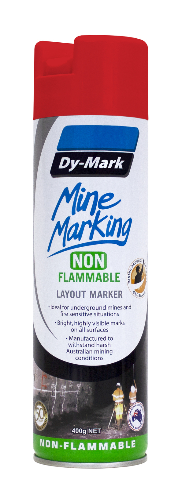 Dy-Mark Mine Marking Paint Non-flammable Vertical Spray (400g) | Dy ...