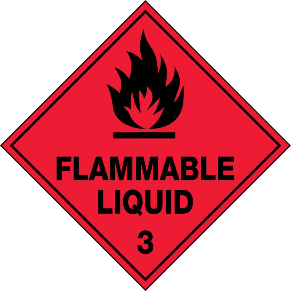 Flammable Liquid 3 Safety Sign